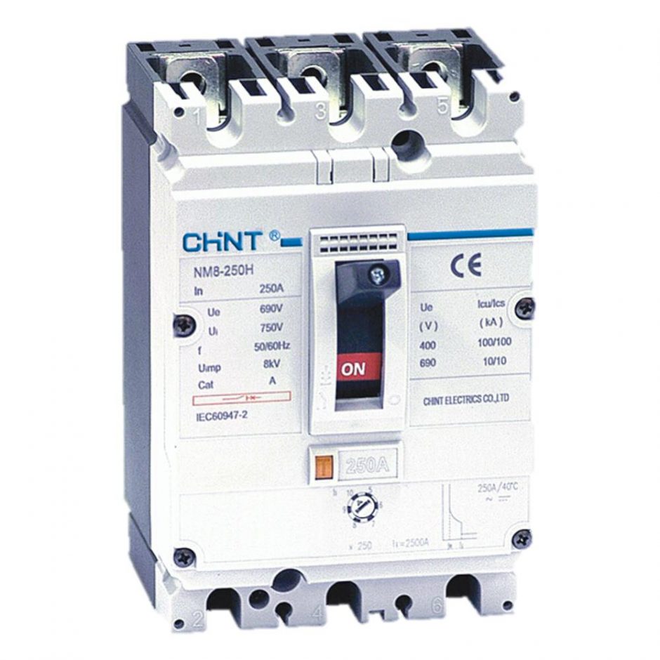 Breaker caja moldeada regulable NM8 200 – 250 Amp CHINT – Importadora OTECE